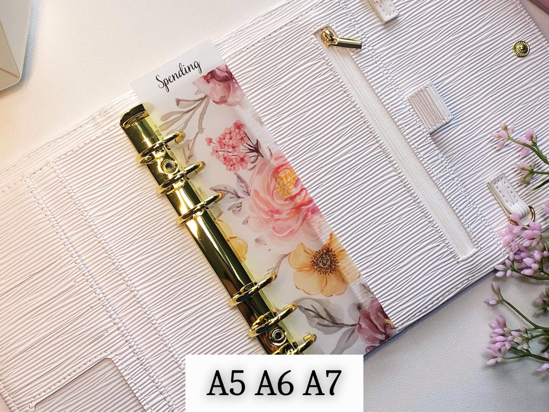 Pink Flower Divider A6 Divider Custom Dividers A6 Divider A5 Divider A7 ...