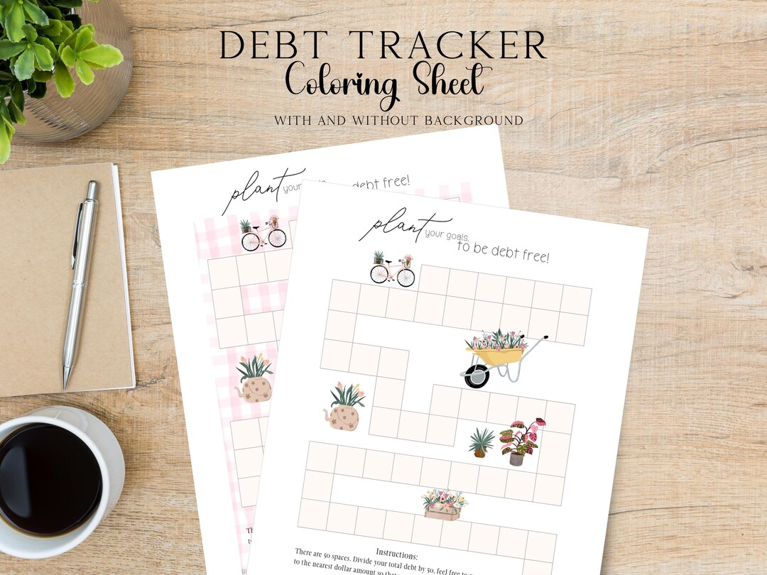 Debt Tracker Coloring Sheet Debt Coloring Sheet Debt Boardgame Debt ...