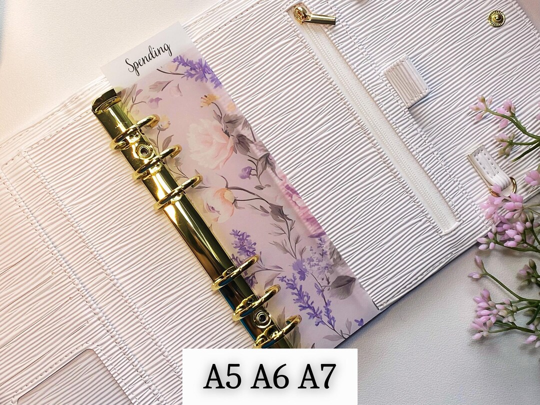 Purple Flower Divider A6 Divider Custom Dividers A6 Divider A5 Divider ...