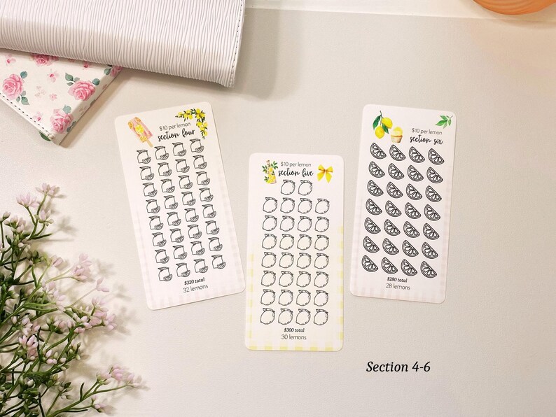 Lemonade Stand Savings Tracker Laminated Savings Tracker Aesthetic ...