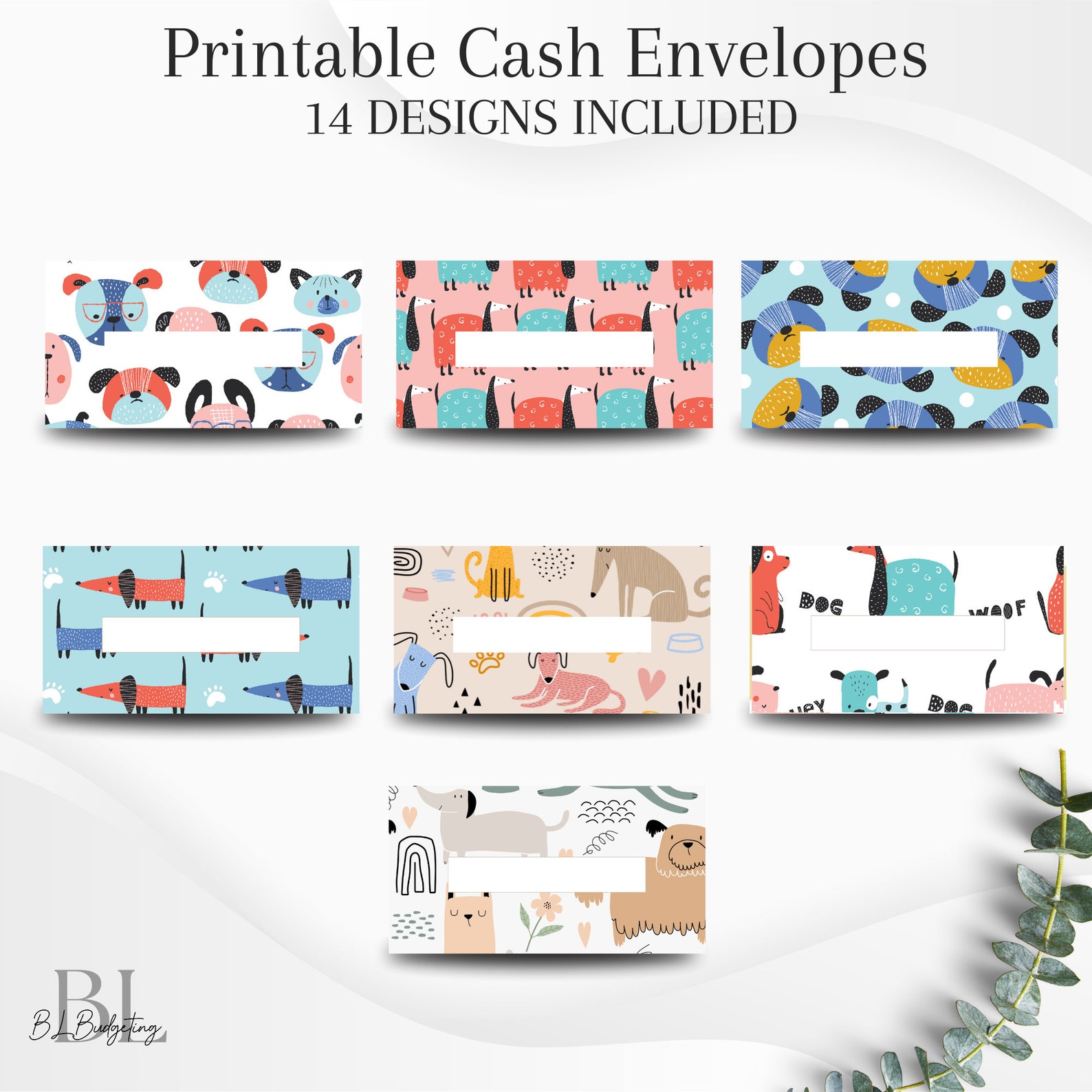 Dog Cash Envelope Cat Cash Envelope Pet Cash Envelope Printable Cash ...