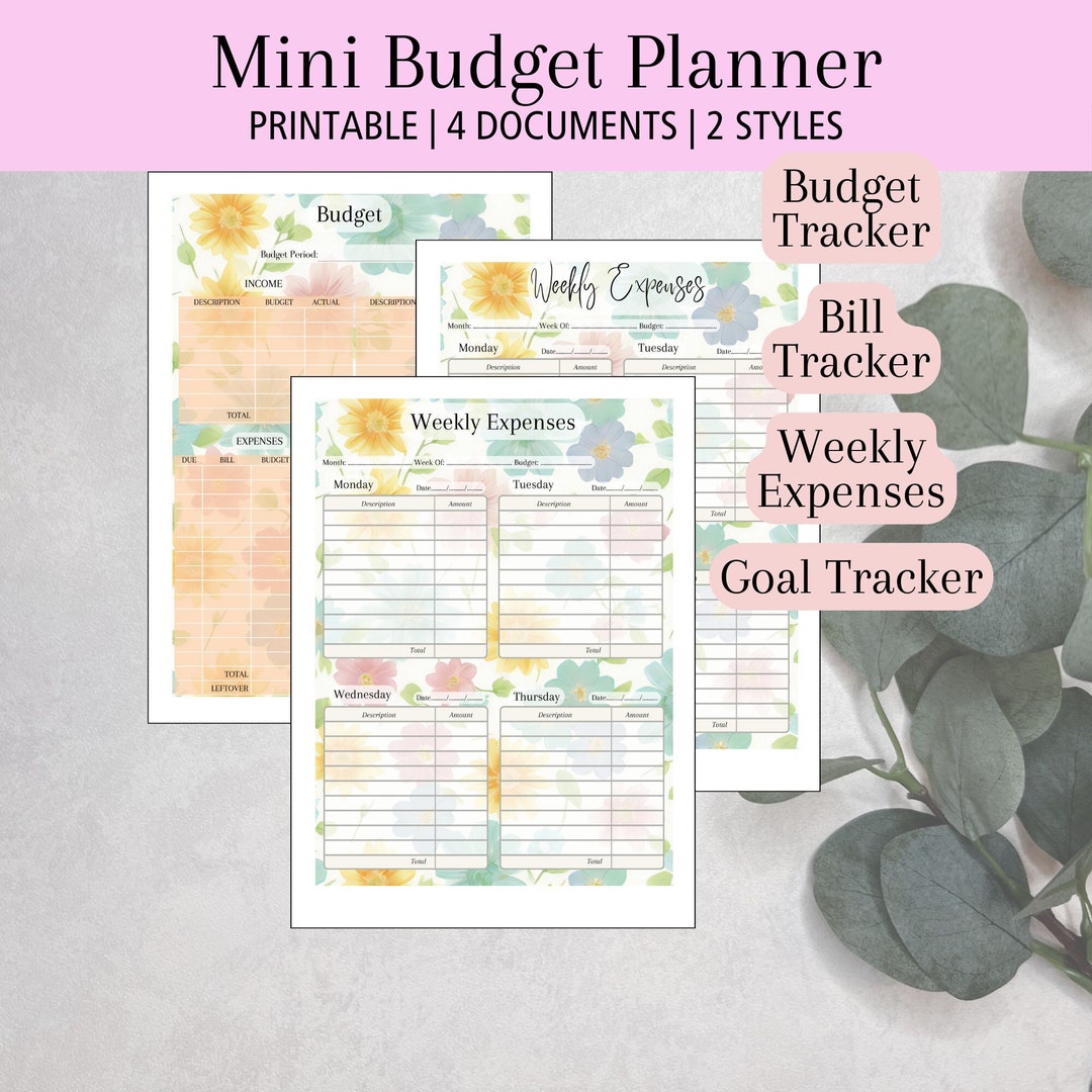 Printable Budget Planner Mini Budget Planner Budget Tracker Bill ...