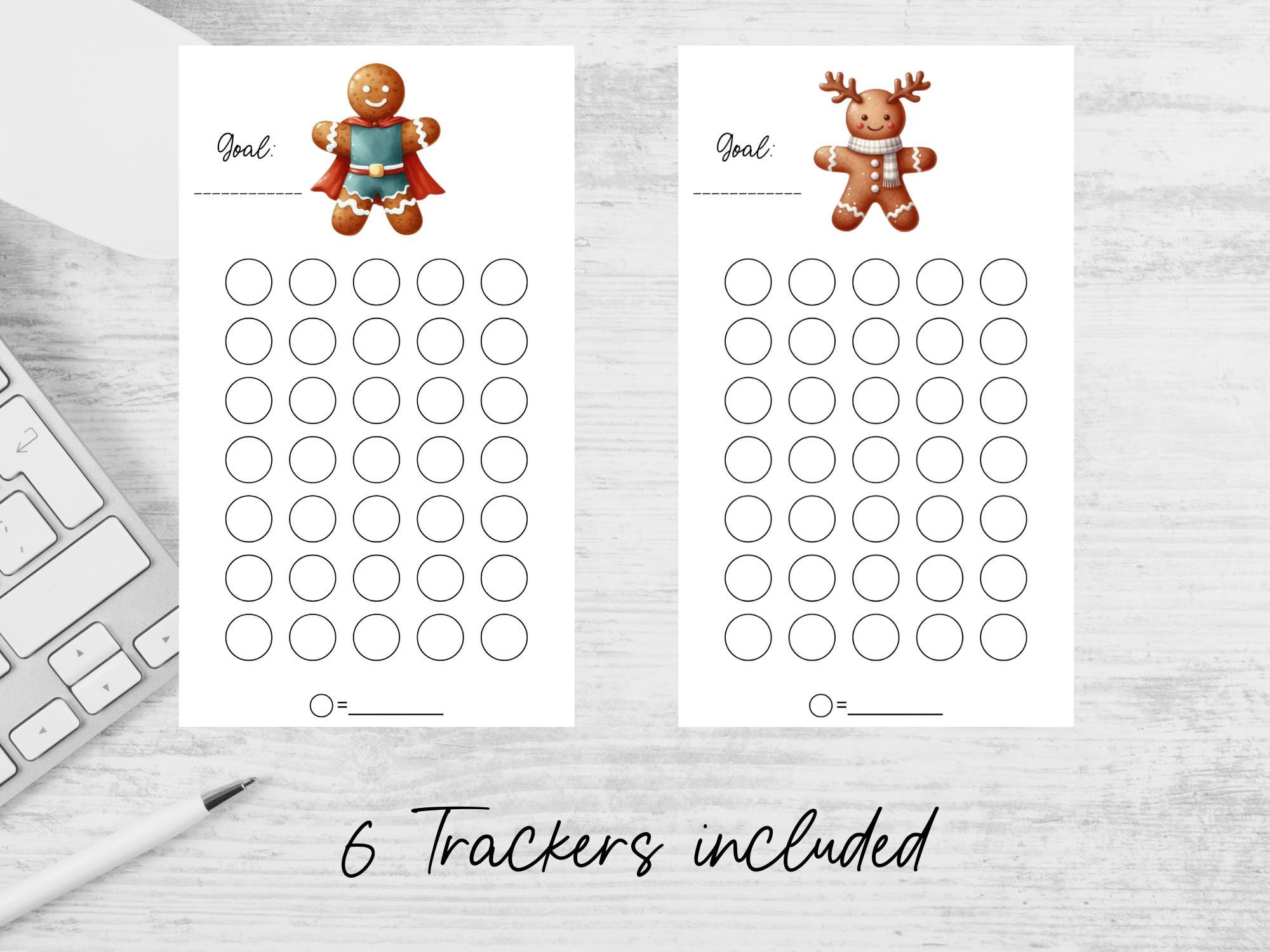 Christmas Savings Tracker Gingerbread Man Savings Tracker A6 Savings ...
