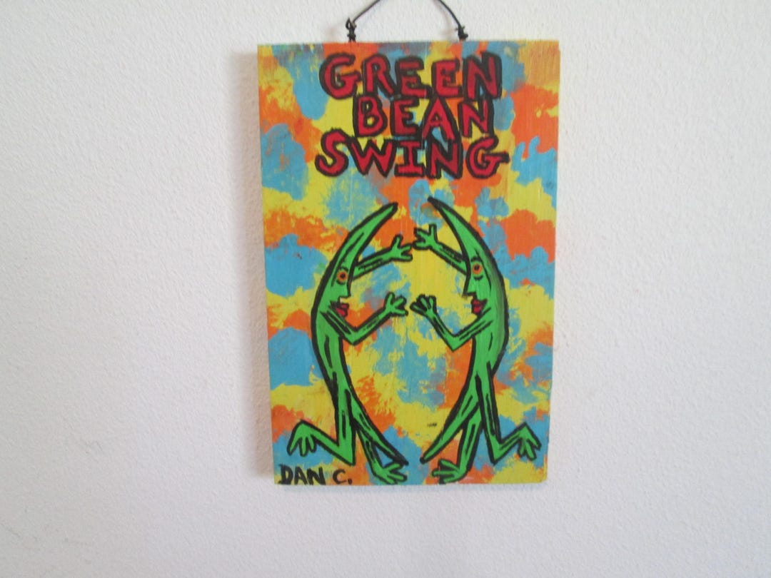 Outsider Folk Art Original Painting String Bean Swing Dancers Southern ...