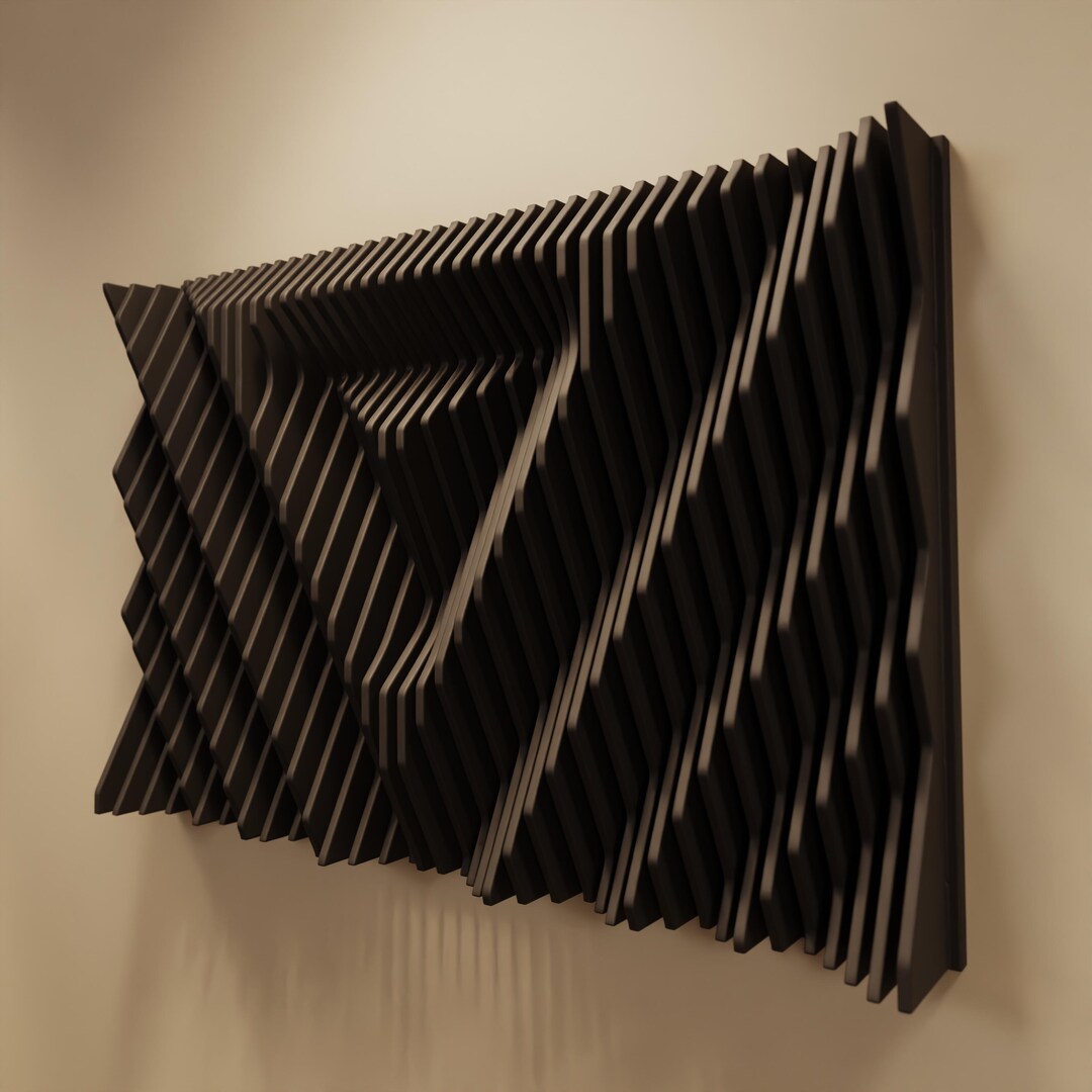 NEXO L | Parametric Wood Wall Art & Acoustic Panel | 3D Sound Diffuser ...