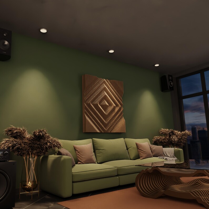 SORA XL | Parametric Wood Wall Art & Acoustic Panel | 3D Sound Diffuser ...