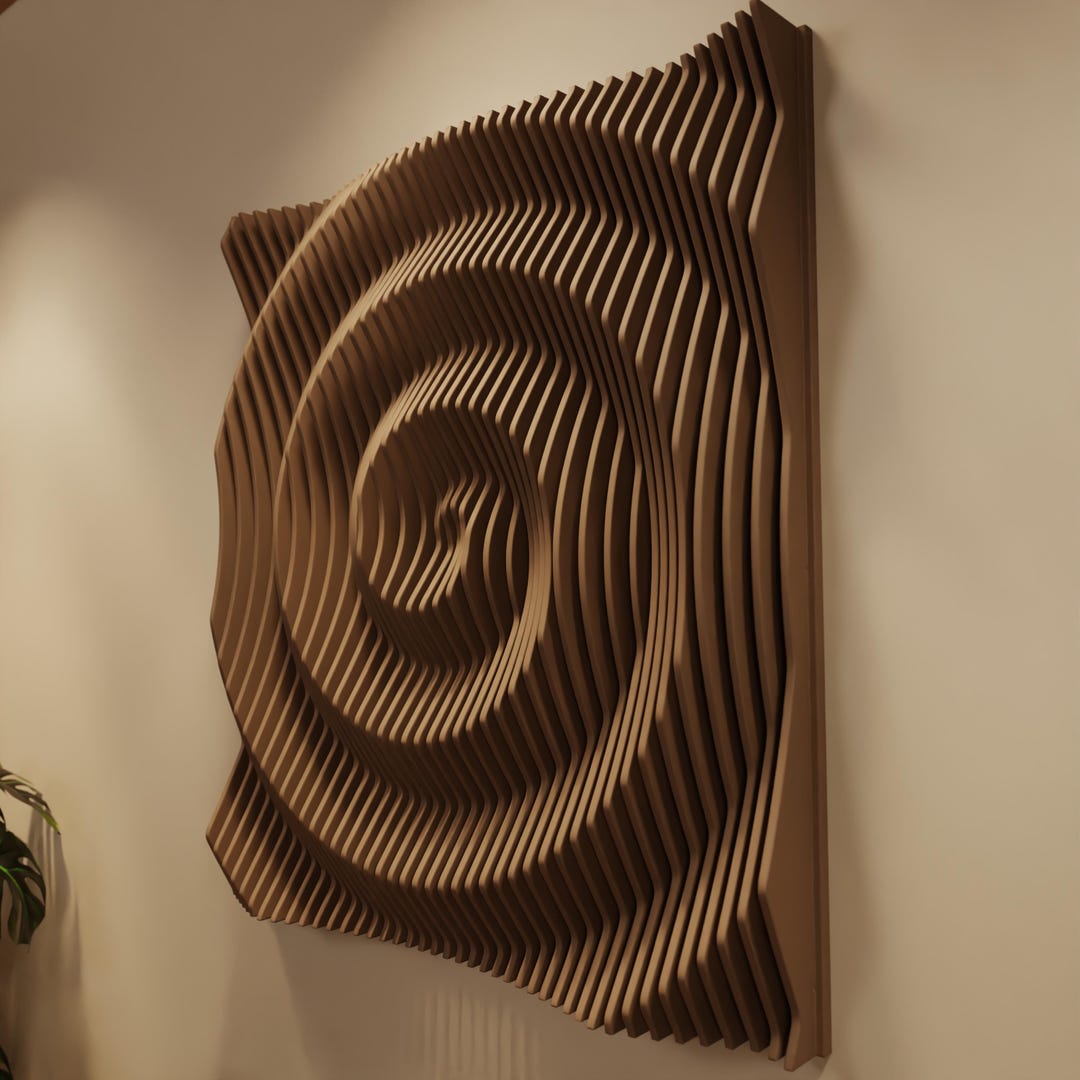 Parametric Wall Art VORT -XL- Extra Large Wood Acoustic Sound Diffuser ...