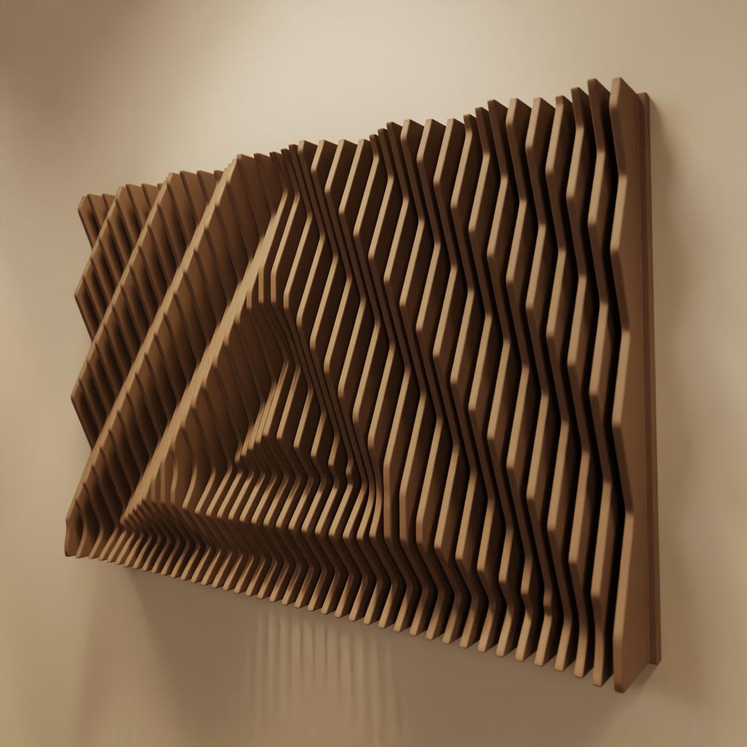 KODA L | Parametric Wood Wall Art & Acoustic Panel | 3D Sound Diffuser ...
