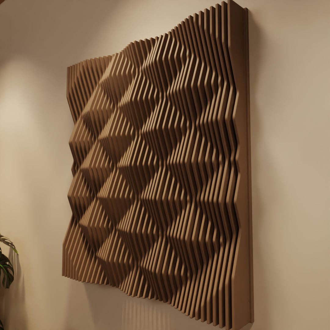 Parametric Wall Art HUSH -XL- Extra Large Wood Acoustic Sound Diffuser ...