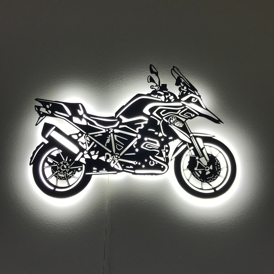 BMW R1200 LED Wall Art, BMW Motorcycle, Motorcycle Led Sign, Metal ...