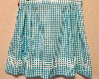 Blue gingham apron | Etsy