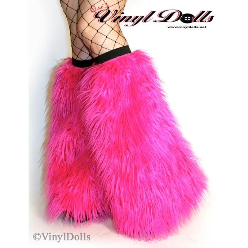 Pink Fuzzy Rave Boots - Etsy