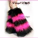 Black and Hot Pink Rave Fluffies Furry Boot Covers, Leg Warmers - Etsy