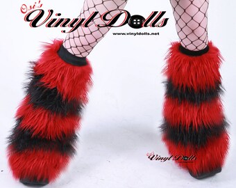 White Rave Fluffies Fuzzy Furry Leg Warmers Fluffy Boot Covers - Etsy