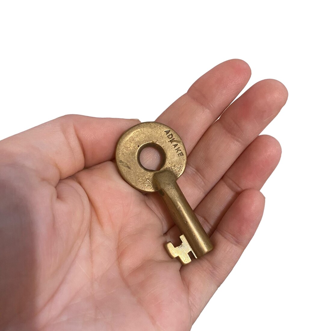 Vintage Adlake Railroad Key, Chicago and North Western Brass Hollow ...