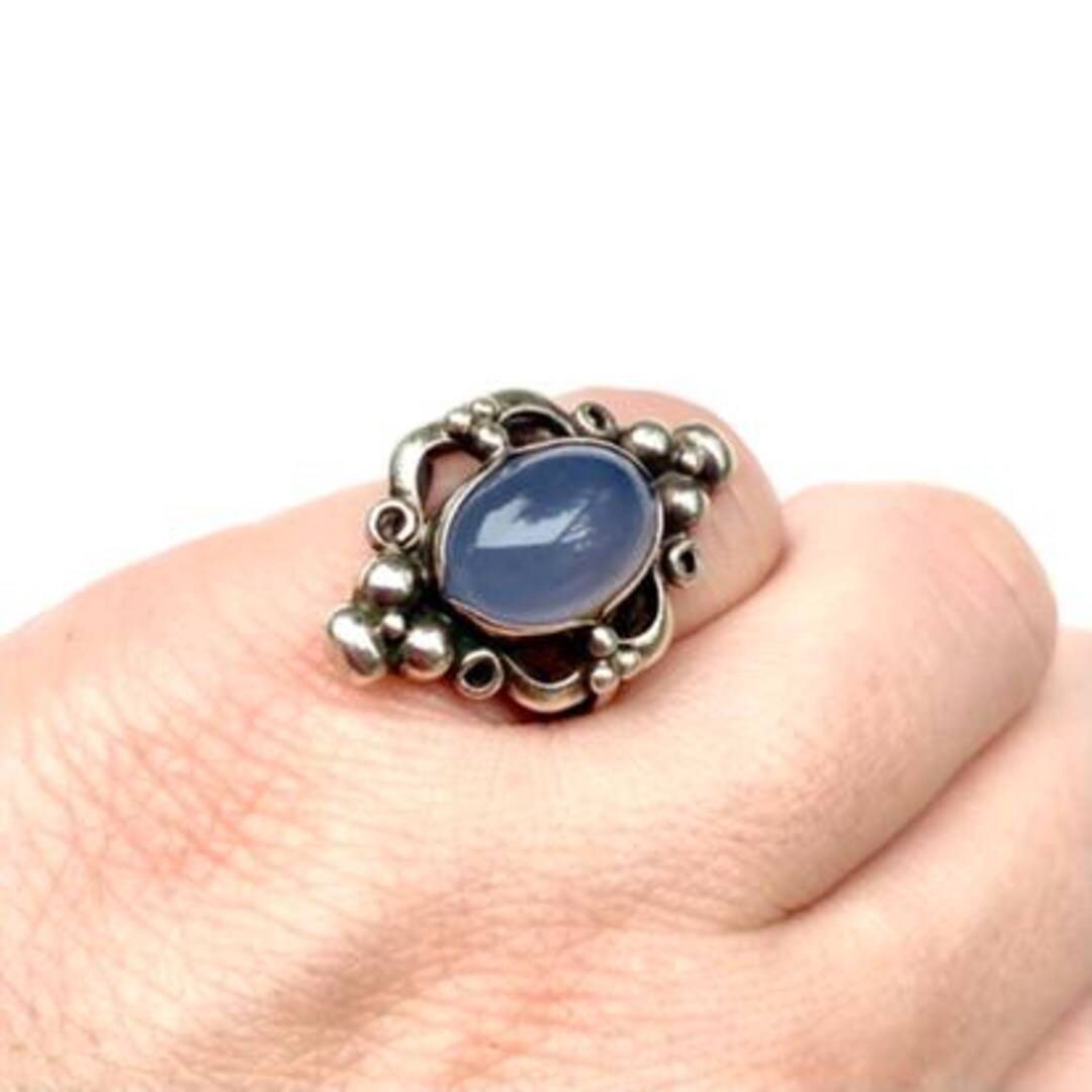 Rare Georg Jensen Moonstone Ring, Size 5 Vintage Sterling Silver ...