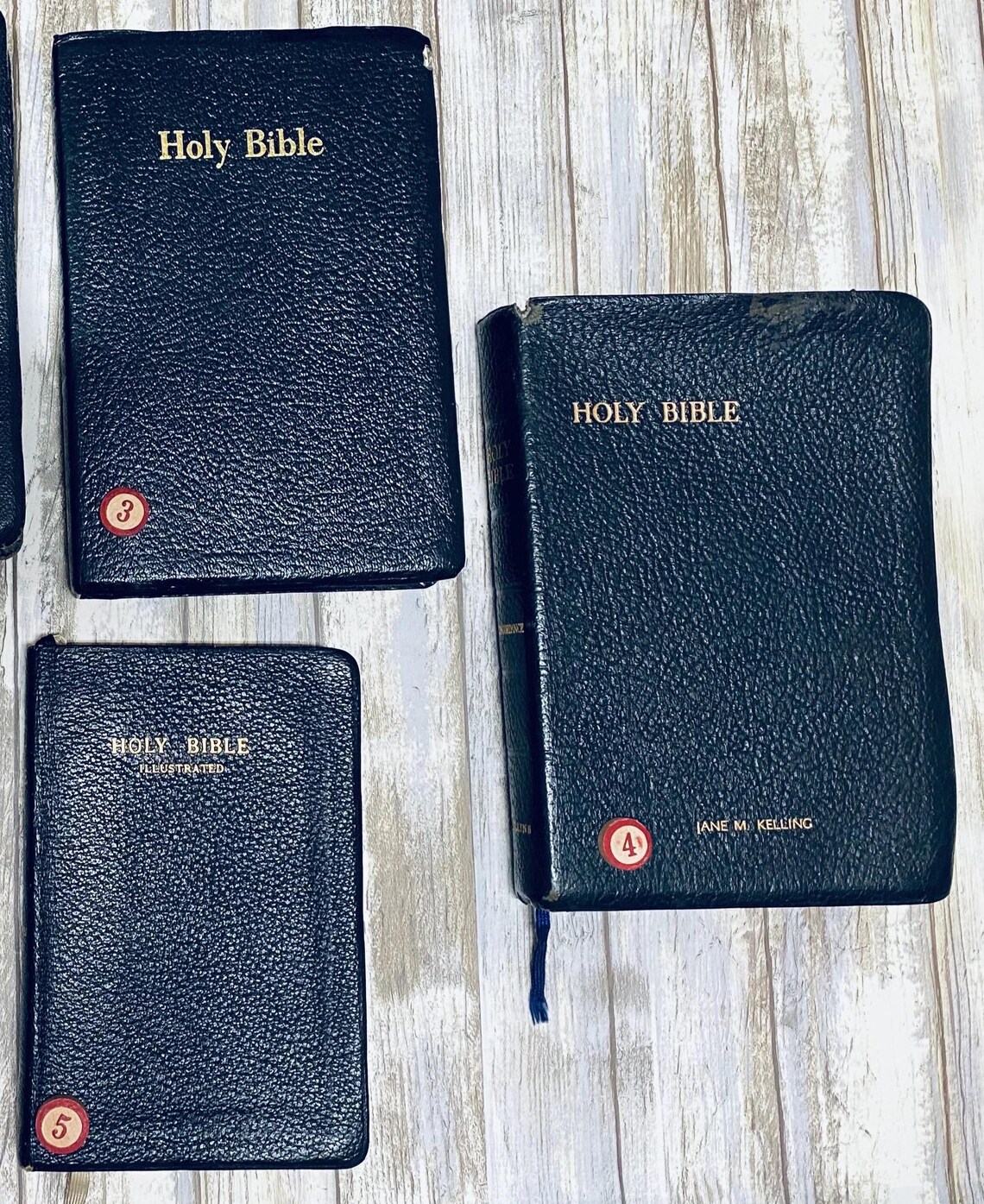 Your Choice 1950s Vintage Tattered Antique Bible, Worn Leather Covered ...