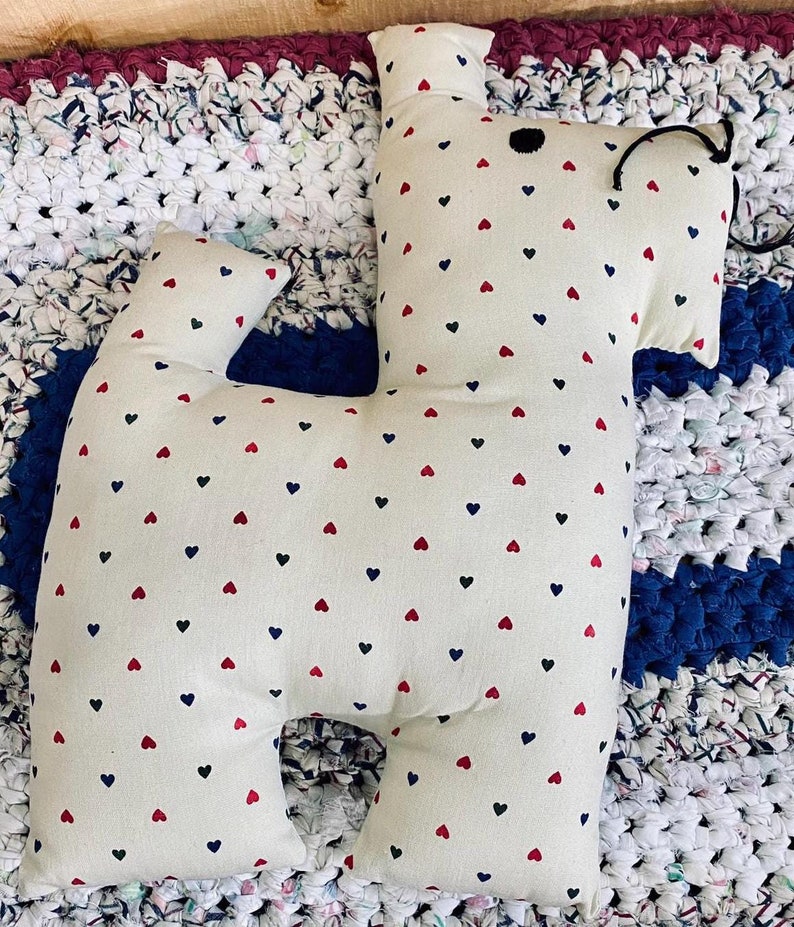 Vintage Handmade Stuffed Scottie Dog Plush, Primitive Cloth Doll Folk ...