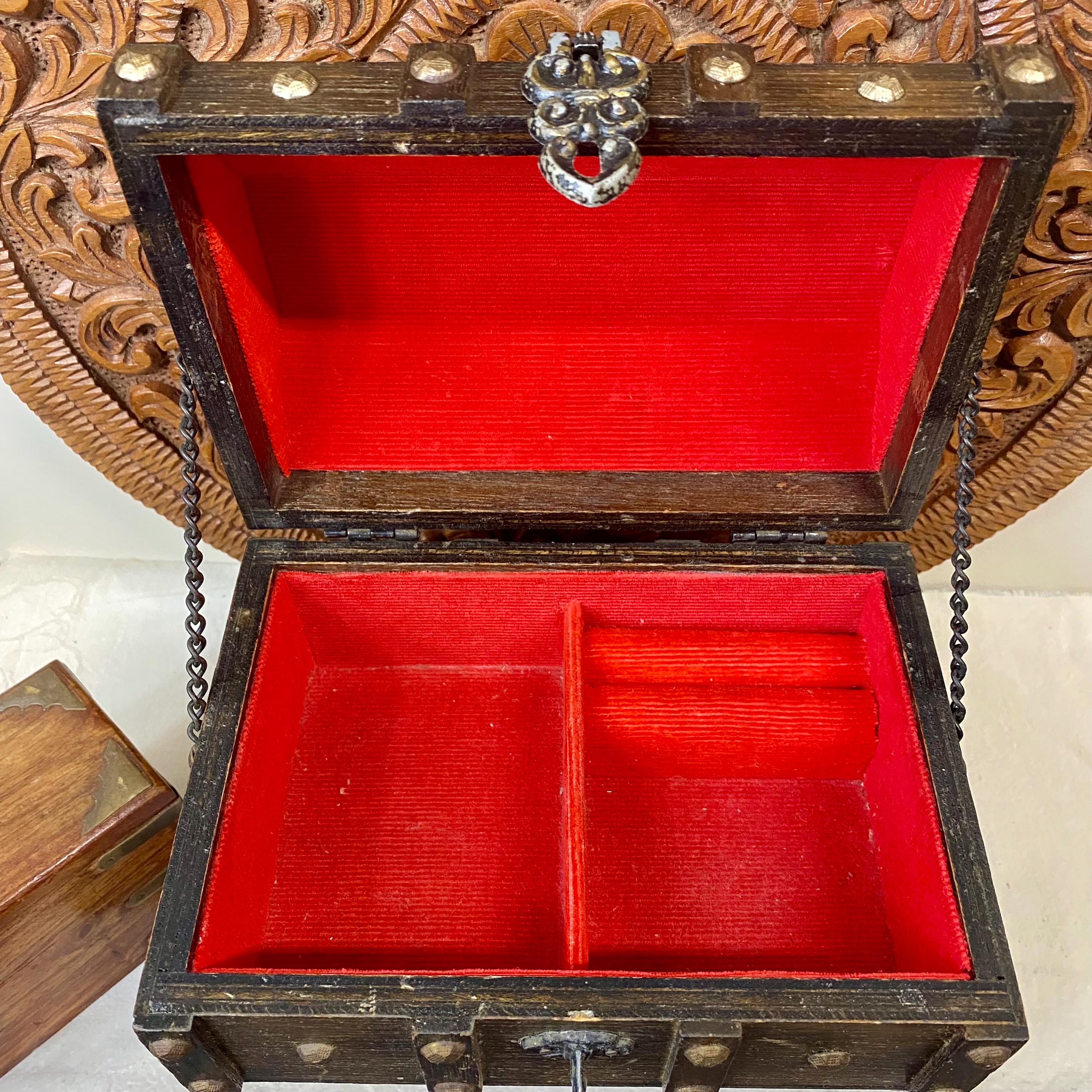 Choice Vintage Wood Box, 1970s Pirate Treasure Chest Jewelry Box, Small ...