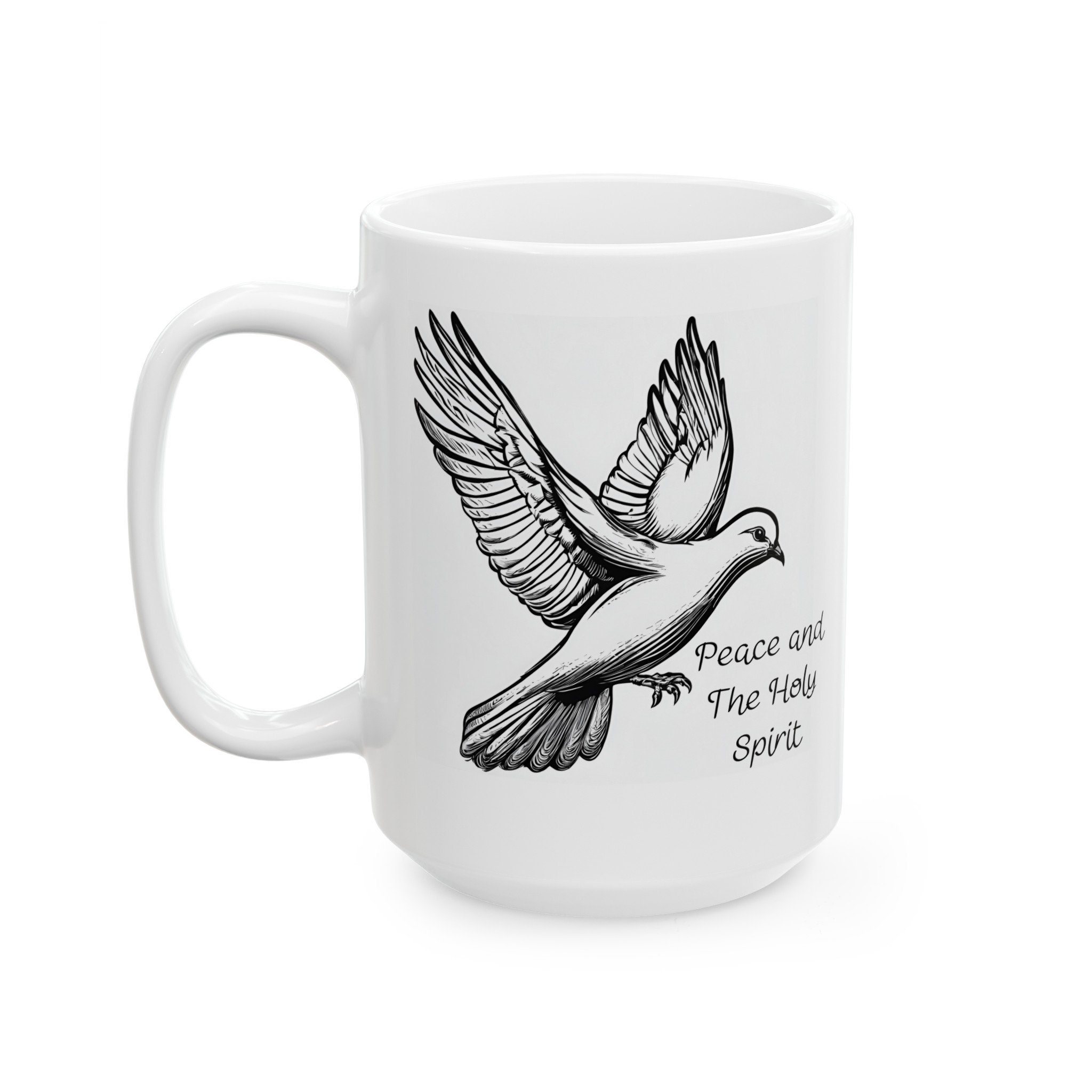 Religious Holy Spirit Ceramic Mug, (11oz, 15oz) for Supporters of the ...