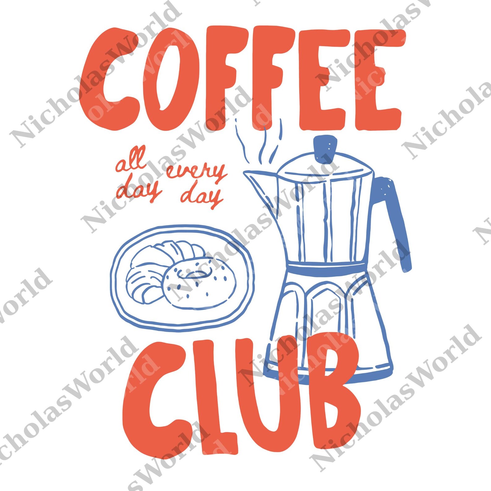 Coffee Club Svg, Retro Coffee Digital Donwload Coffee Lover Gift, Iced ...