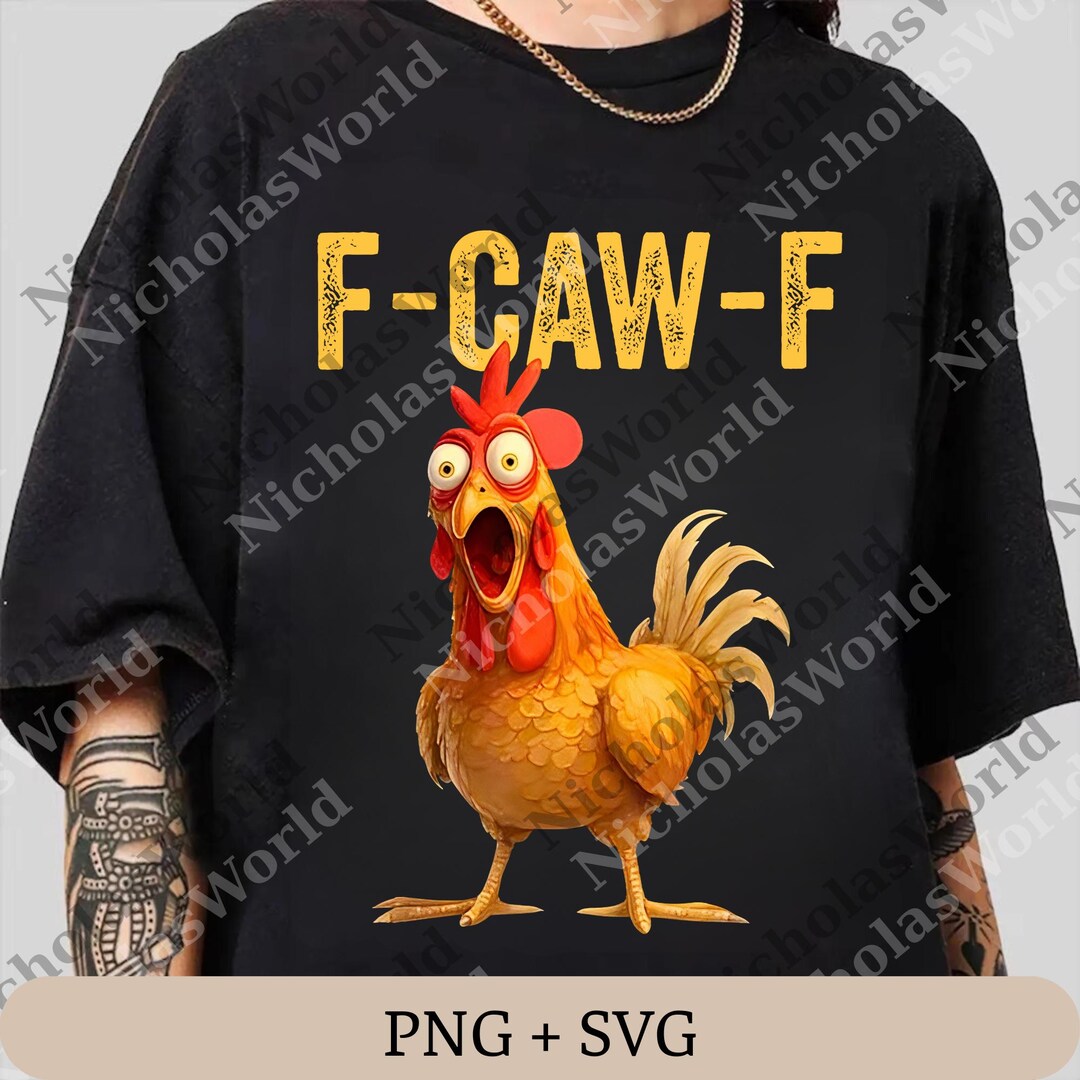 Funny F-caw-f Rooster Png, Rooster Meme Digital File, Sassy Bird Png ...