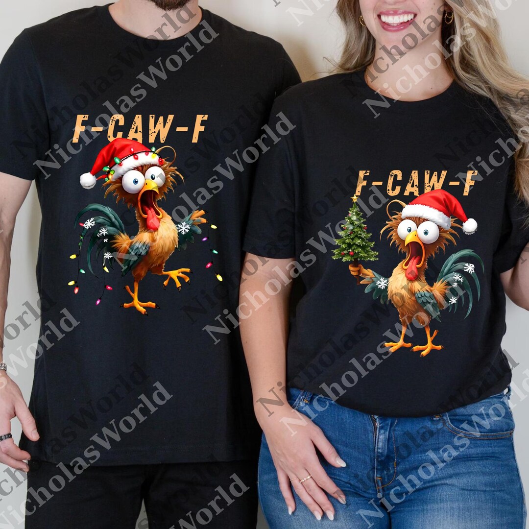Merry Christmas F-caw-f Chicken Couple Png, Gift for Him, Gift for Her ...