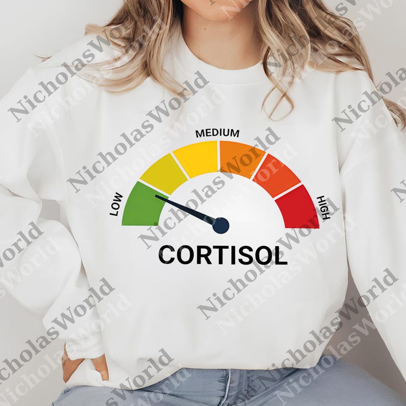 High Cortisol Low Cortisol Funny Png, Relatable Nervous System Graphic ...