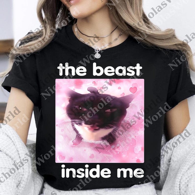 The Beast Inside Me Funny Cat Meme Png, Cats Lover Gift, Dank Memes ...
