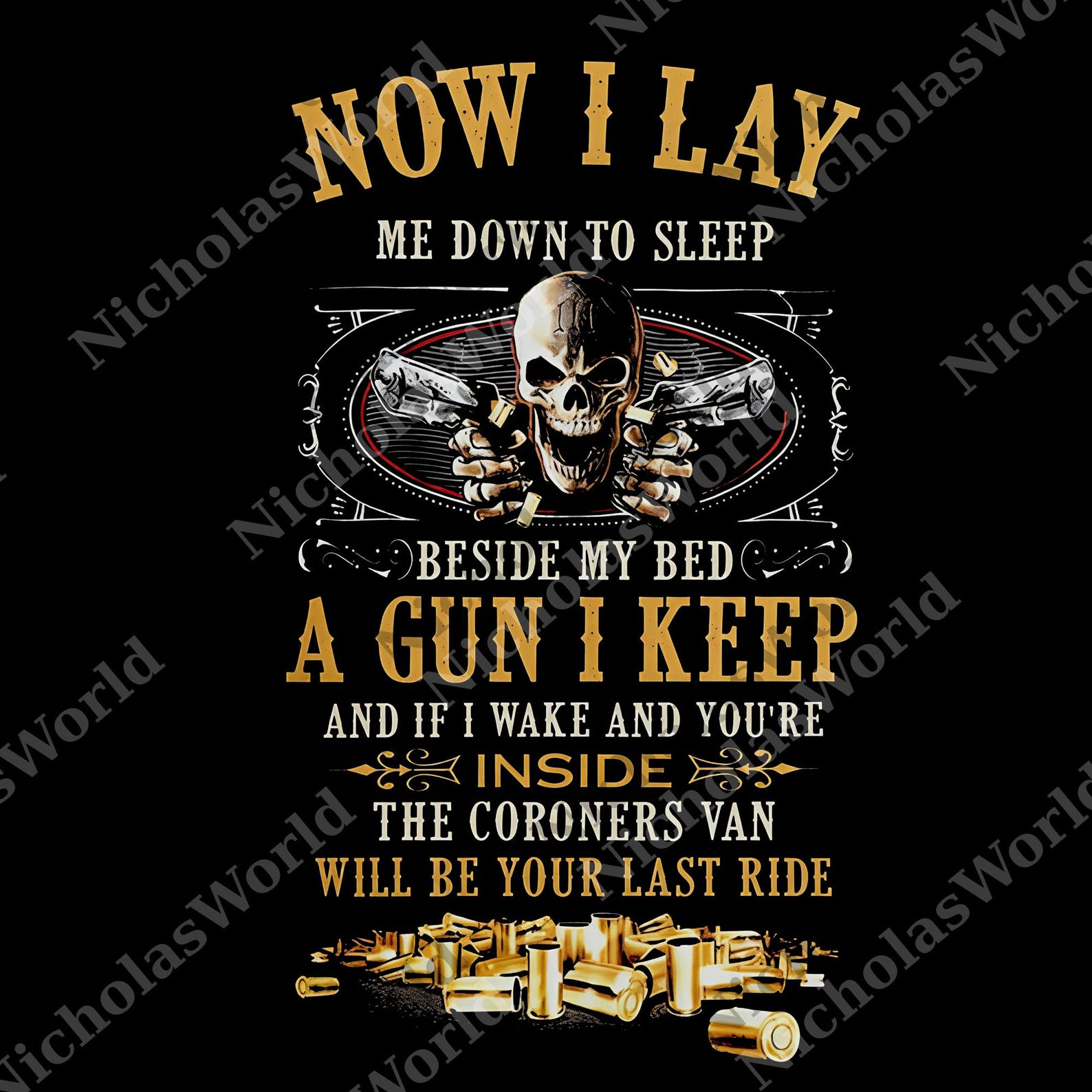 Bedtime Prayer PNG, Now I Lay Me Down to Sleep Beside the Bed A Gun I ...