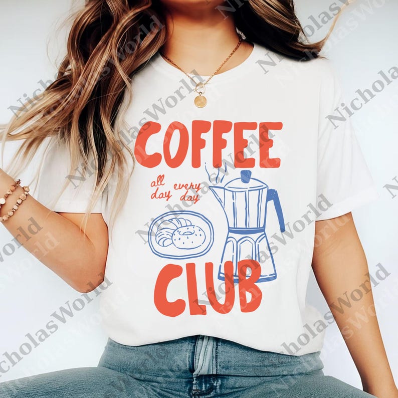 Coffee Club Svg, Retro Coffee Digital Donwload Coffee Lover Gift, Iced ...
