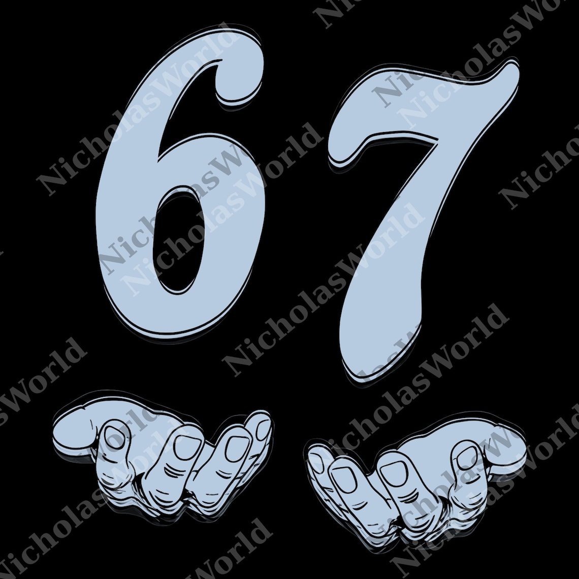 6 7 Meme Png, Funny Gen Z Humor Digital, 67 Number Joke Png, Png Gift ...