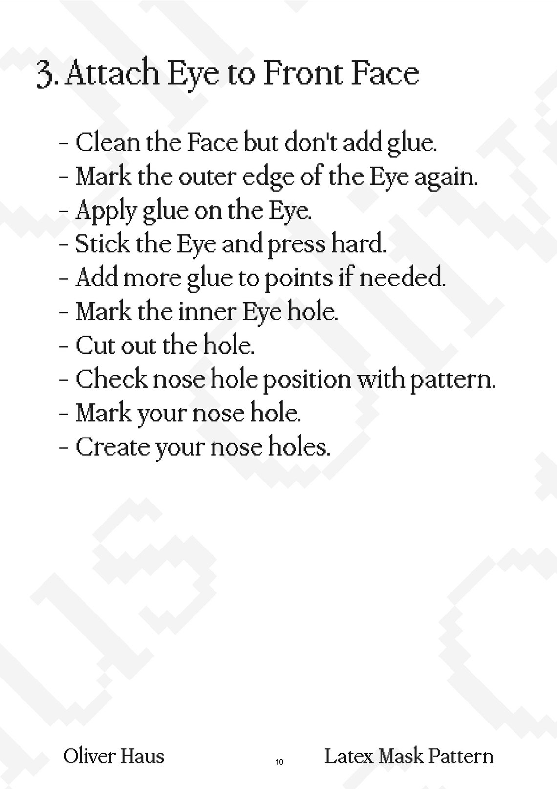 Latex Hood Mask Pattern - Etsy