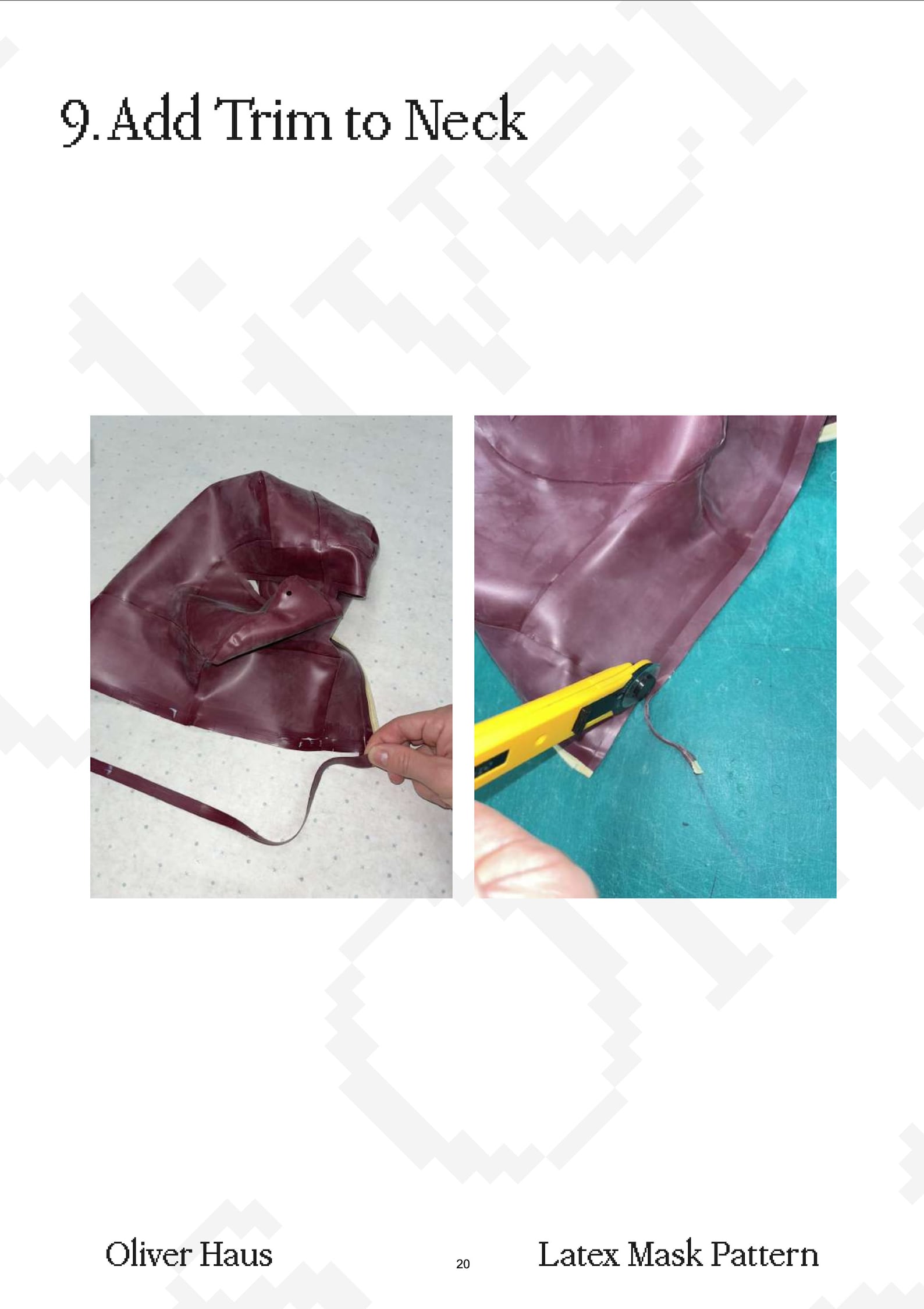 Latex Hood Mask Pattern - Etsy