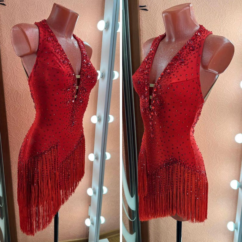 Latin Ballroom Dress.latin Dance Dress.salsa Dress.ballroom Dresses ...