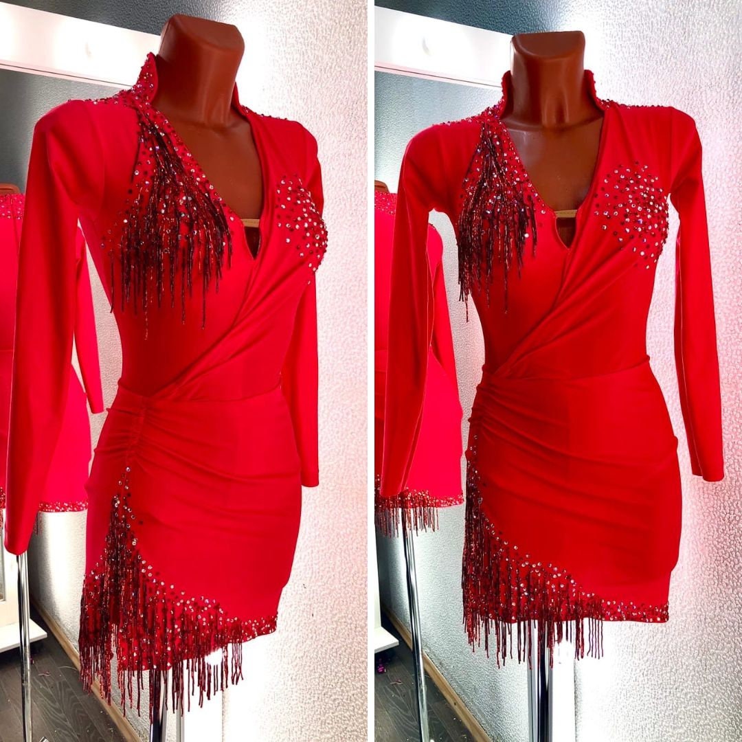 Latin Ballroom Dress.latin Dance Dress.salsa Dress.ballroom Dresses ...