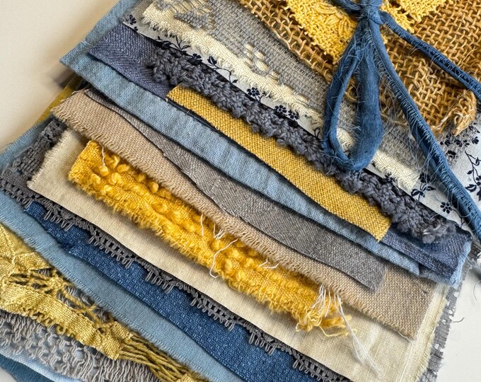 Eco Dyed Vintage Linens Mix #11 Mixed Media Ephemera - Etsy