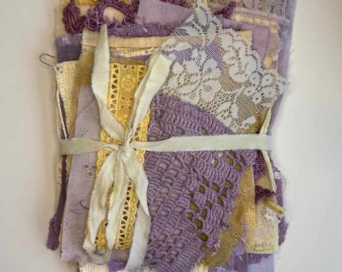 Extra Large Fabric Pieces Bundle Yellow Purple Lavender “lavender ...