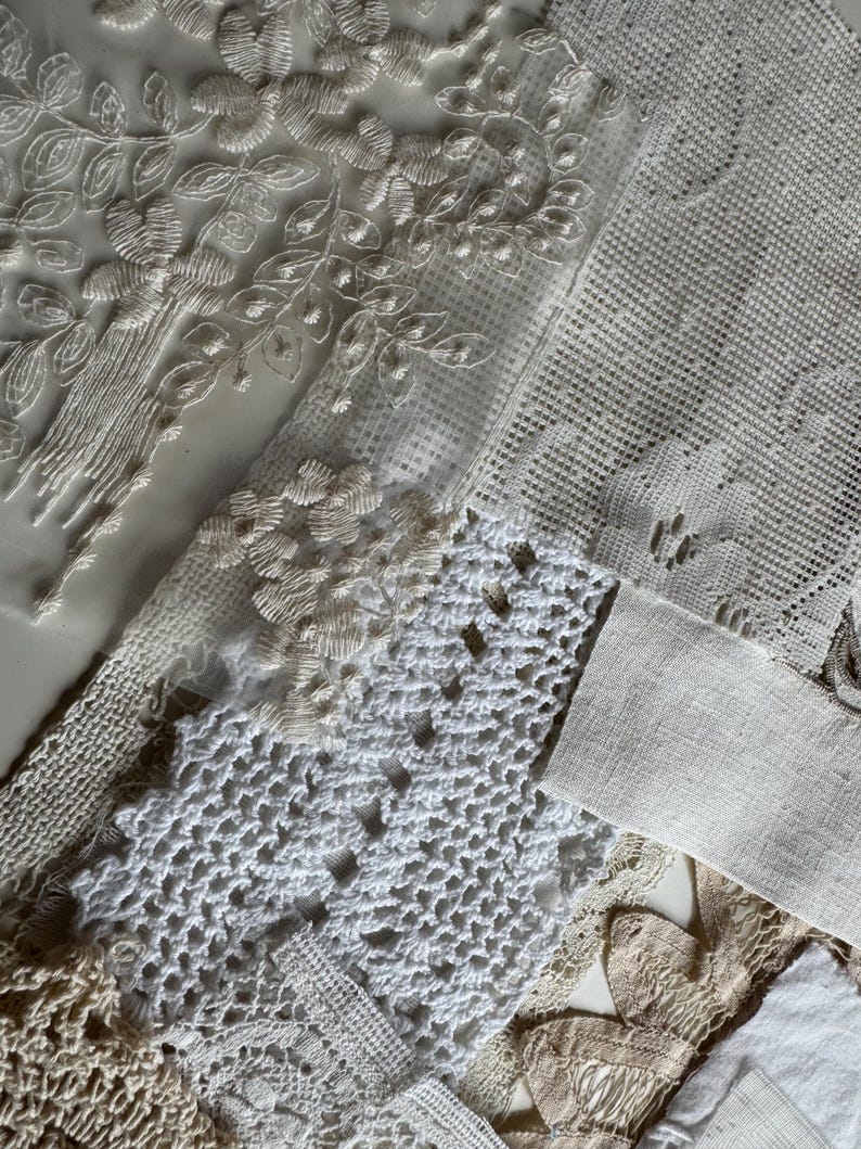 Fabric Bundle All Natural #6 Mixed Media Ephemera - Etsy