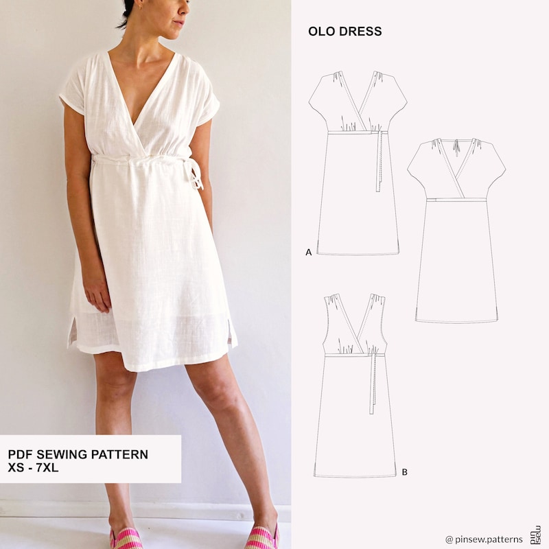 Wrap Front Dress - Etsy