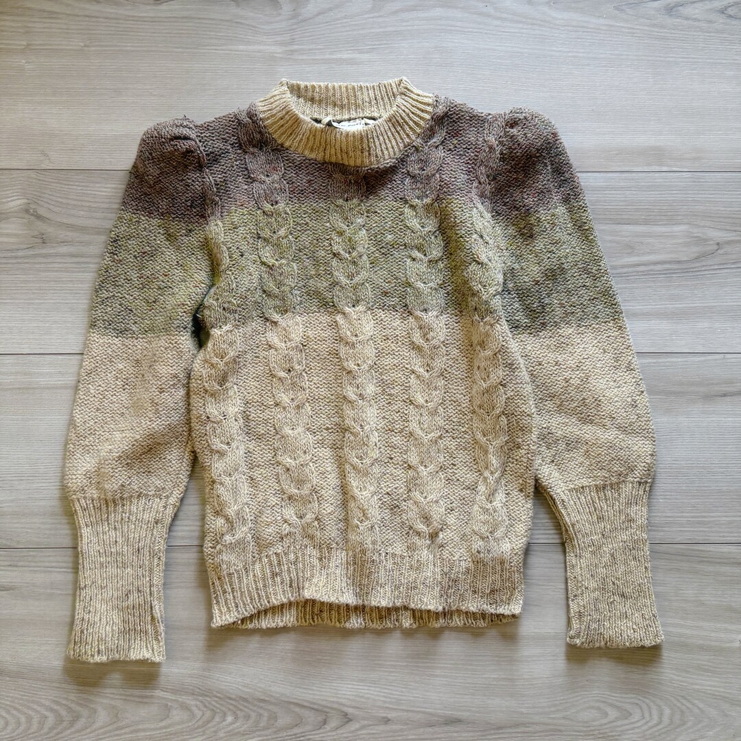 Vintage 1970s Color Block Wool Sweater | Hand Knit Italian Sweater - Etsy