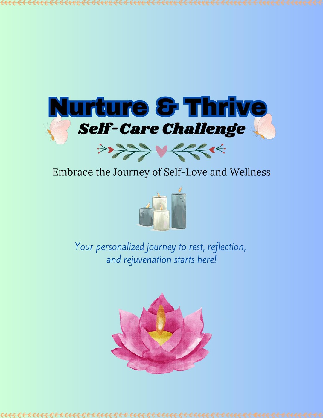 Self-care Challenge Printable Wellness Journal for Mental Health, Self ...