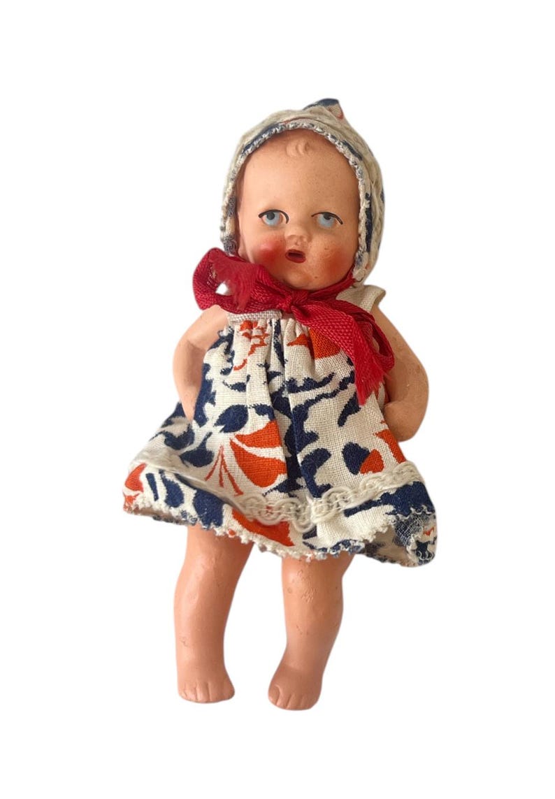 Antique Hertwig German Baby Doll – Marked – Dollhouse Baby – Original ...