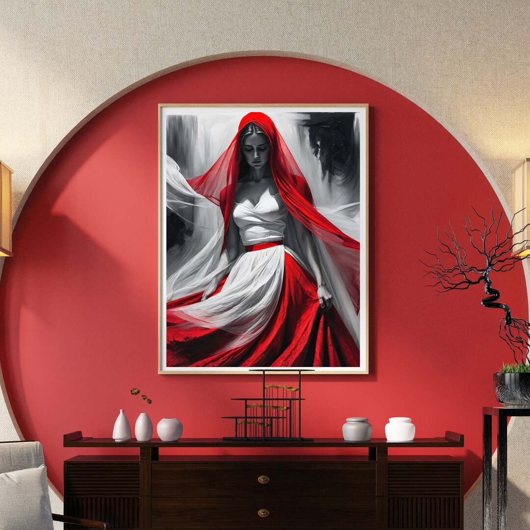 Women in Red Art, Digital Art Print,printable Art,femininepower ...