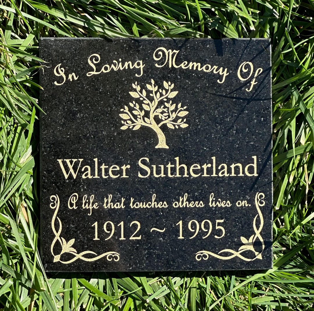 Sandcarved & Painted Memorial Stone – Personalized Headstone Art ...