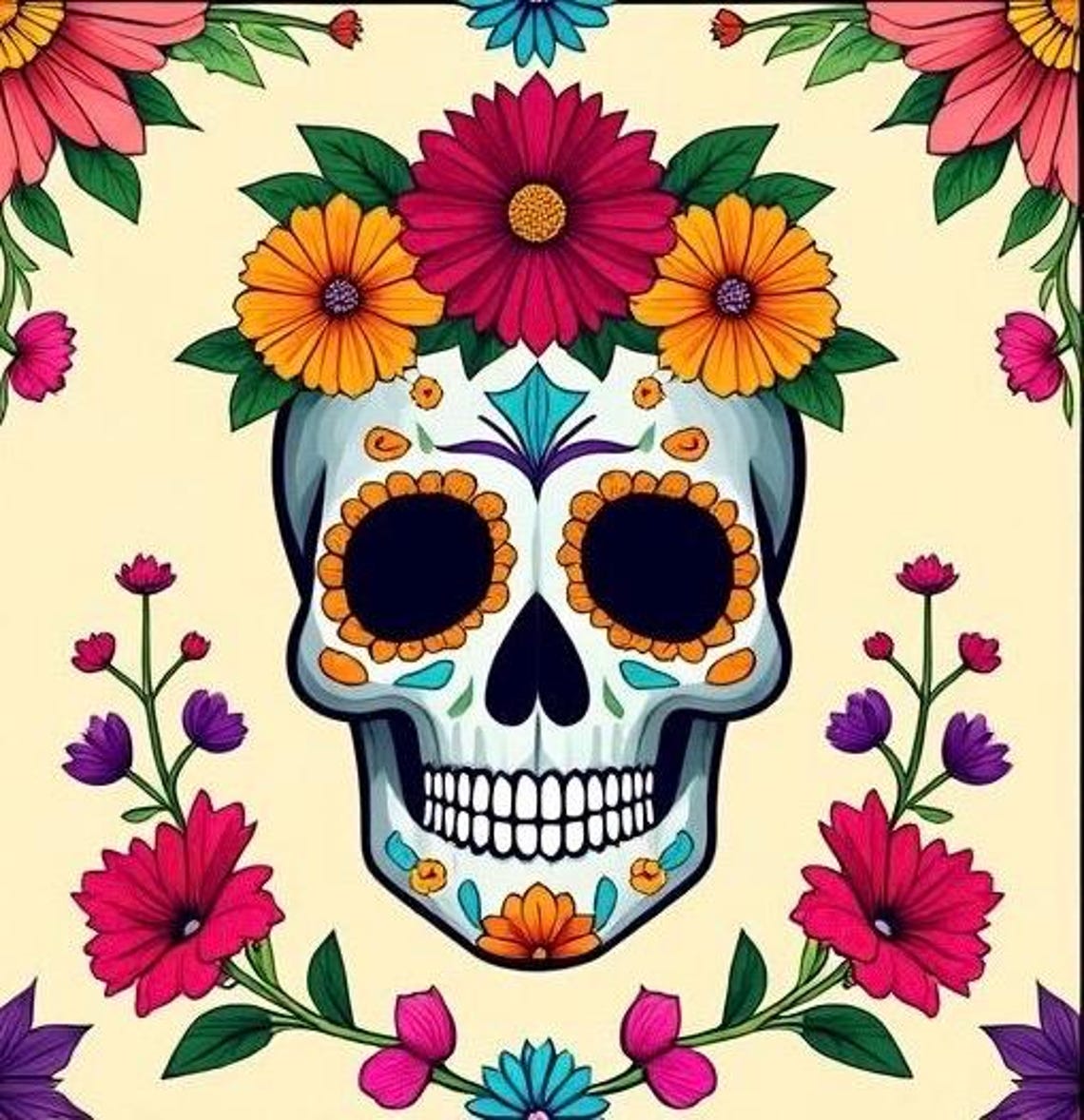 Celebrate Life With Color – Día De Los Muertos Sugar Skull Art Set - Etsy
