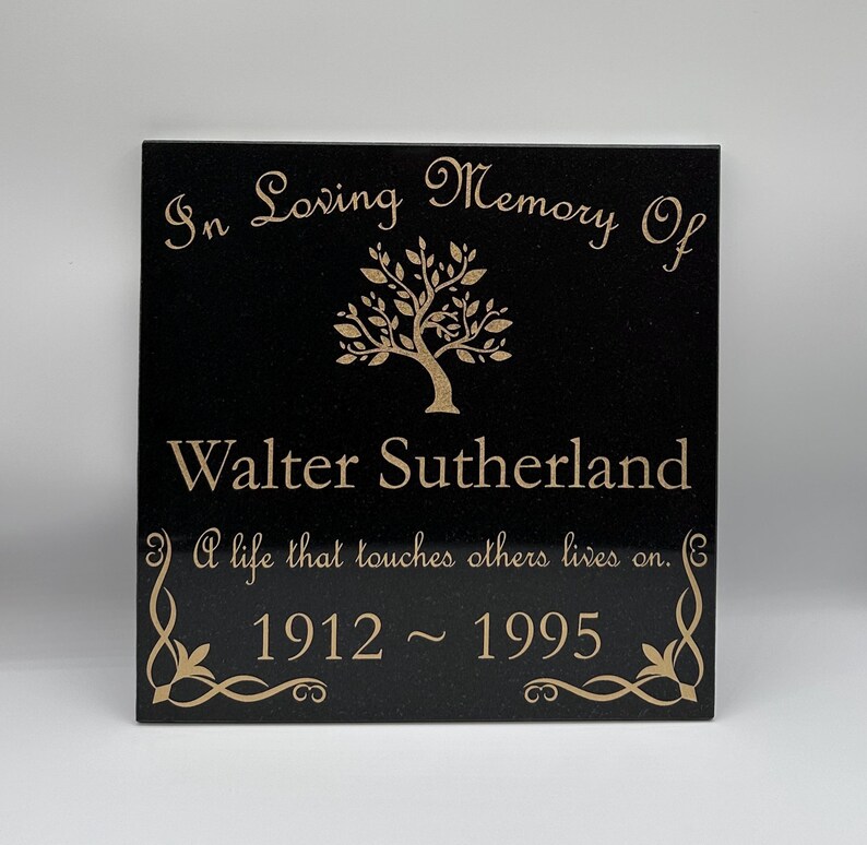 Loving Memorial Plaque Custom Memorial Art Engraved Memorials Memorial ...