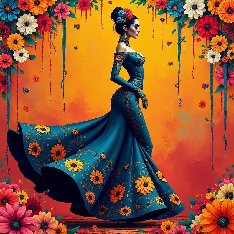 La Catrina Tile Art: Día De Los Muertos Sugar Skull Décor - Etsy