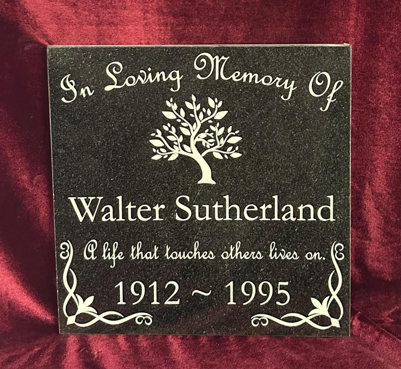 Personalized Memorial Stone Custom Headstone Art Engraved Memorial ...