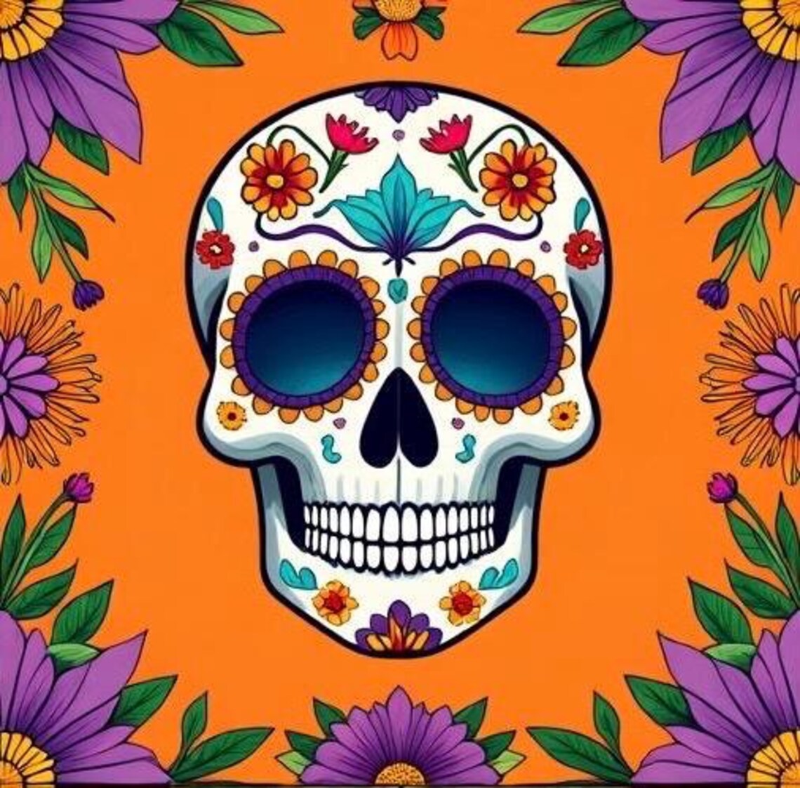 Celebrate Life With Color – Día De Los Muertos Sugar Skull Art Set - Etsy
